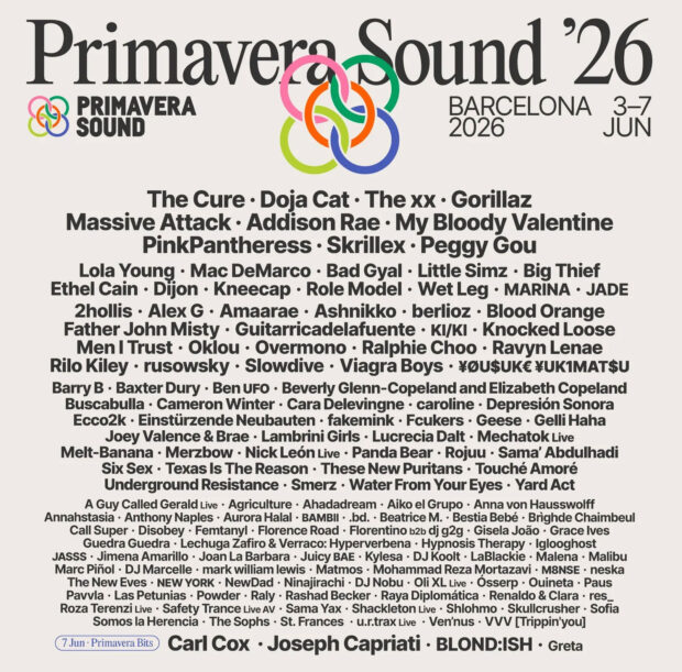 Primavera Sound Barcelona 2026: Temos Cartaz! | deusmelivro